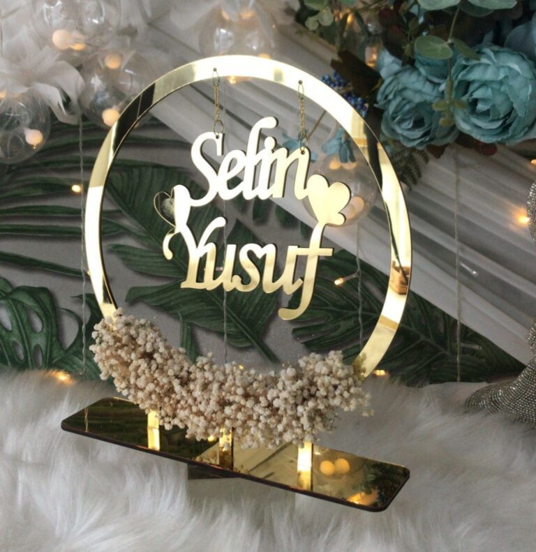 Pleksi İsimlik | Nişan Tepsisi, Söz Tepsisi